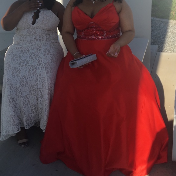 Rachel allen | Dresses | Red Plus Size Prom Dress | Poshmark